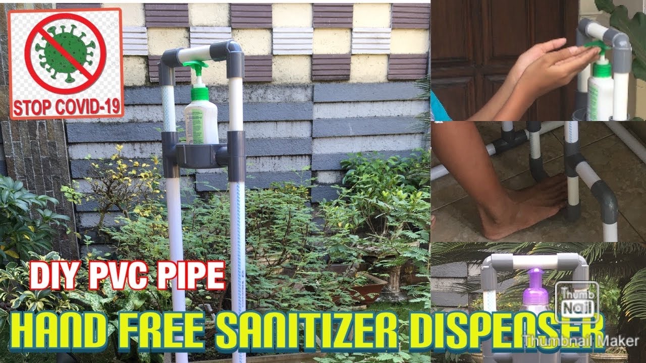 DIY Hand Sanitizer Stand PVC | Dispenser Sanitiser Stand # ...
