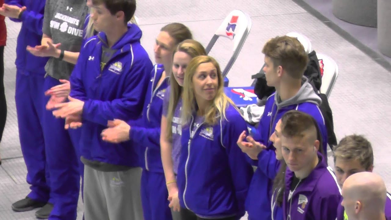 Abby Zenner and the other Seniors of SDSU Swim and Dive at the Summit ...