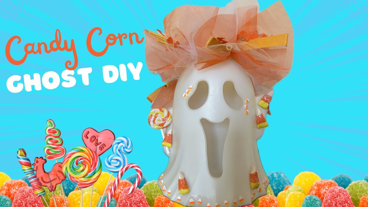 DIY Candy Corn Ghost Light: Sweet Halloween Craft! - YouTube