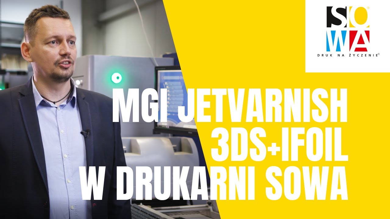 MGI JetVarnish 3DS+iFOIL w drukarni SOWA - YouTube