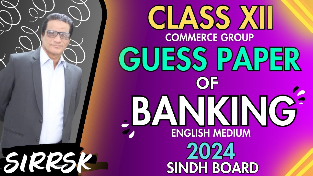 Guess Paper Of Banking (English Medium) 2024 -Class XII Guess Papers ...