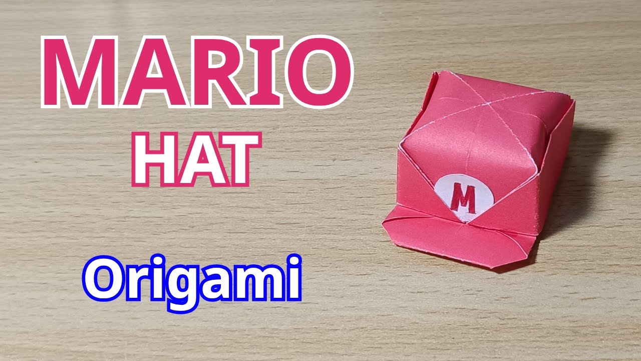 Super Mario Hat | How To Make Origami Mario Hat! (DIY + Tutorial) - YouTube