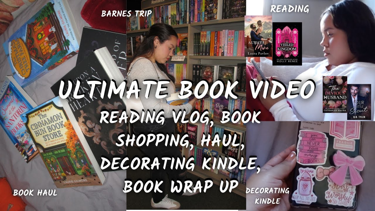 Ultimate Book Video: Reading vlog, Bookstore, Decorate kindle, October ...