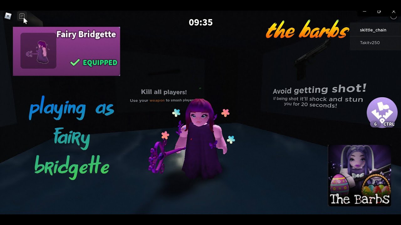 roblox the barbs playing as fairy bridgette - YouTube