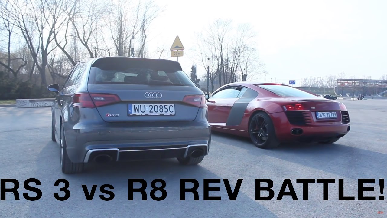 REV BATTLE! Audi RS3 vs Audi R8 | Quick Silver Exhaust - YouTube