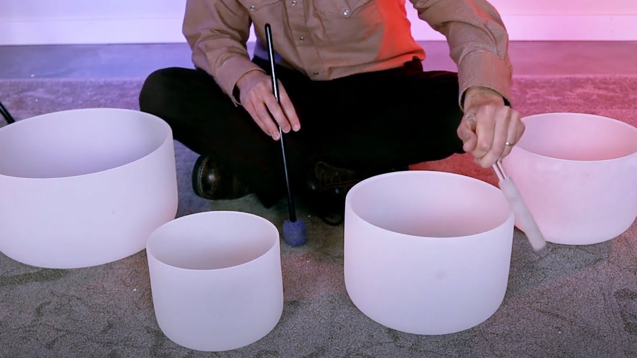 CRYSTAL TONES™ - Time Healers - 4-Bowl Crystal Singing Bowl Set (# ...
