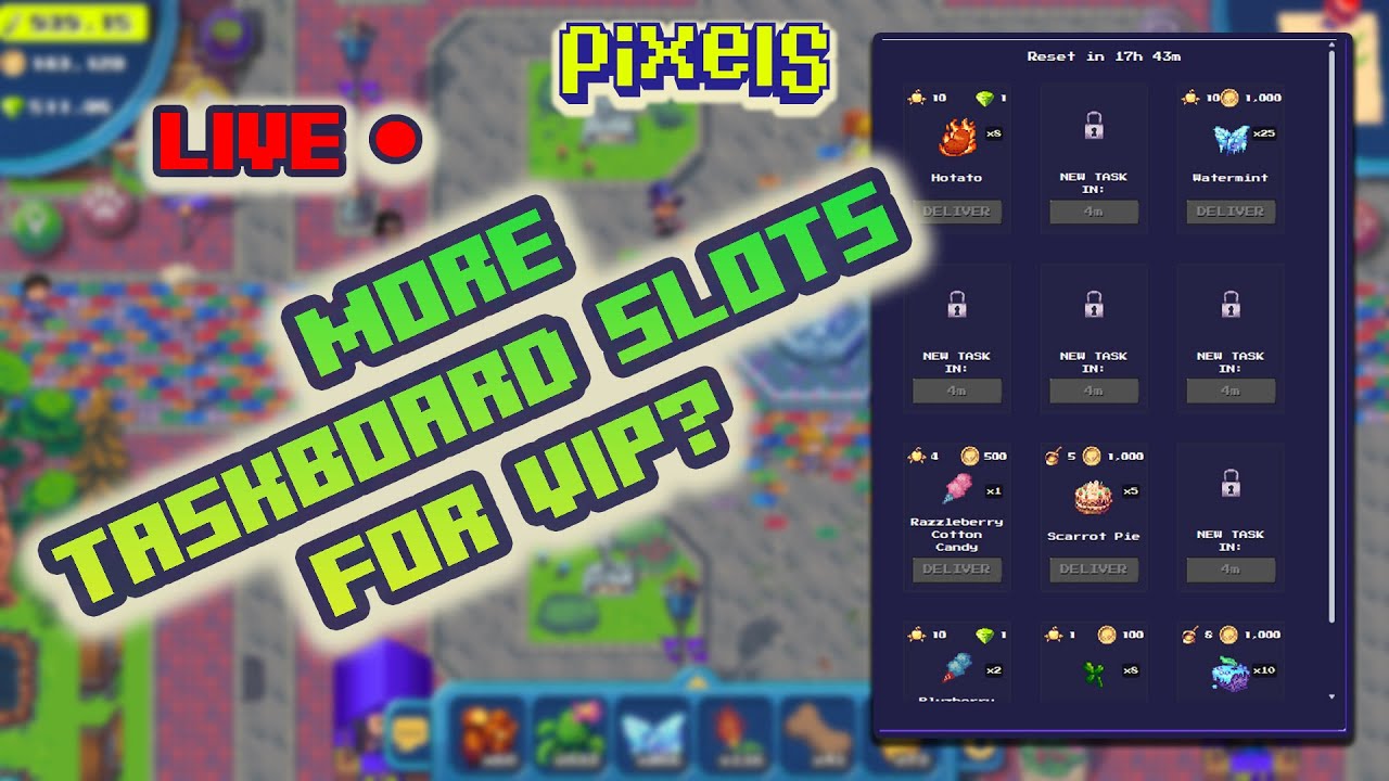 Live: More taskboard slots more Pixel? Let's see! - YouTube