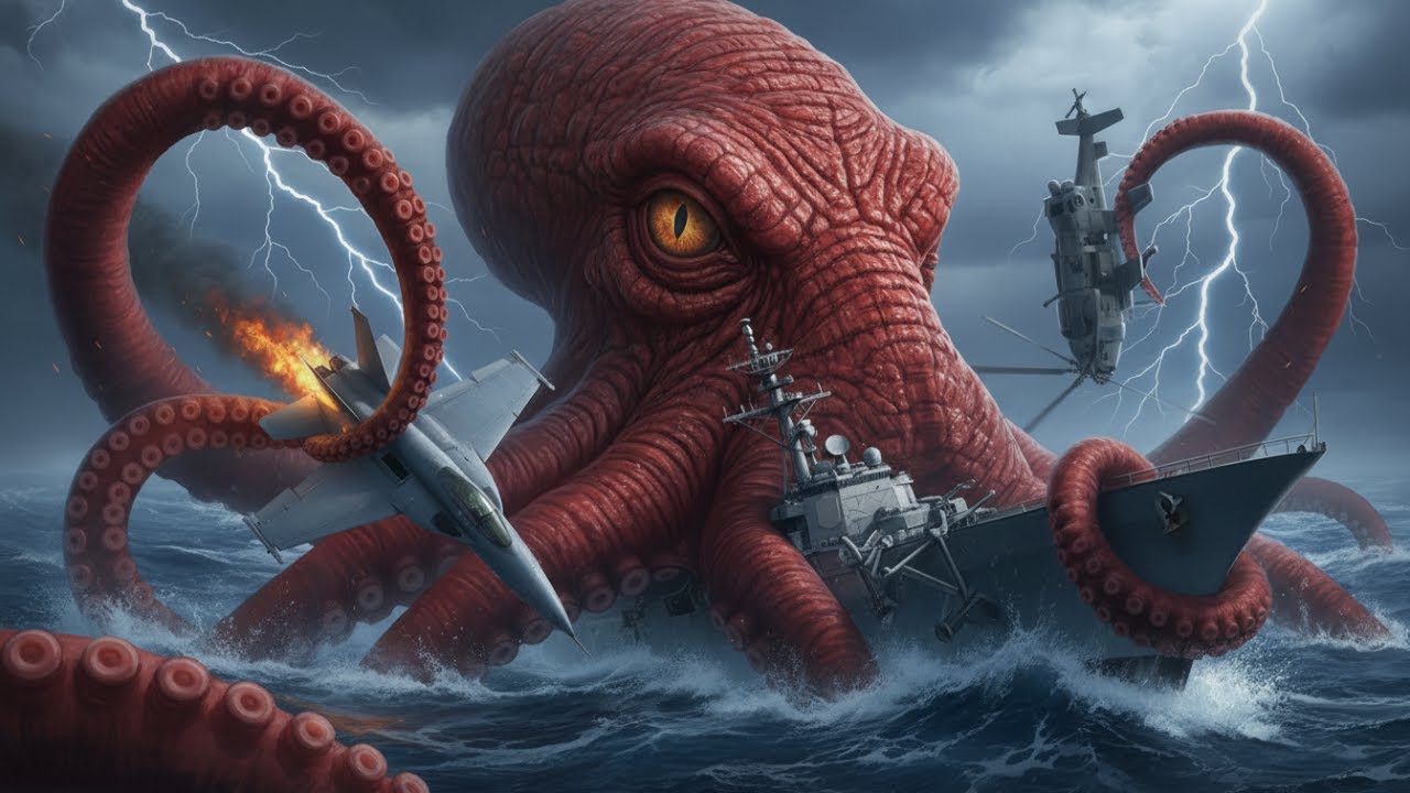 Sea Monster Attack & Military Response : GIANT OCTOPUS vs. ARMY ...