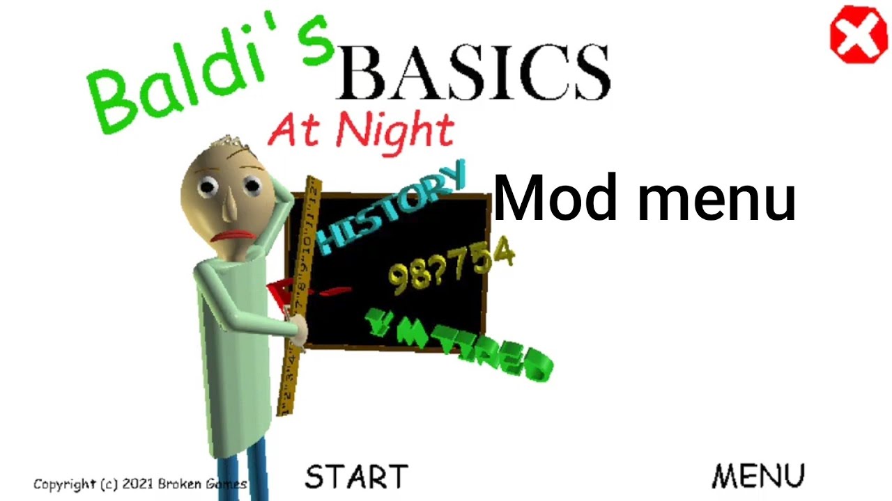 Baldi basics at night mod menu android port (Baldi basics mod) - YouTube
