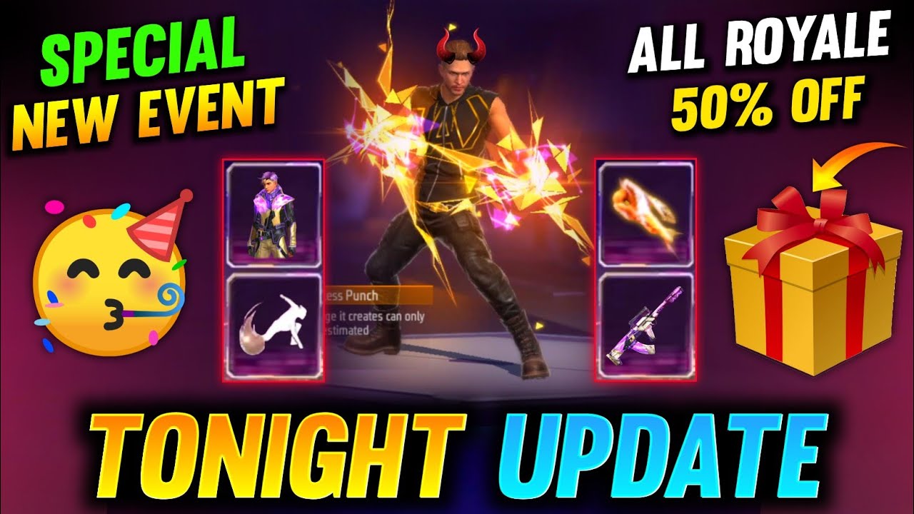 Tonight Update 🔥| Biggest Discount Event + Special Royale🥳| Free Fire ...