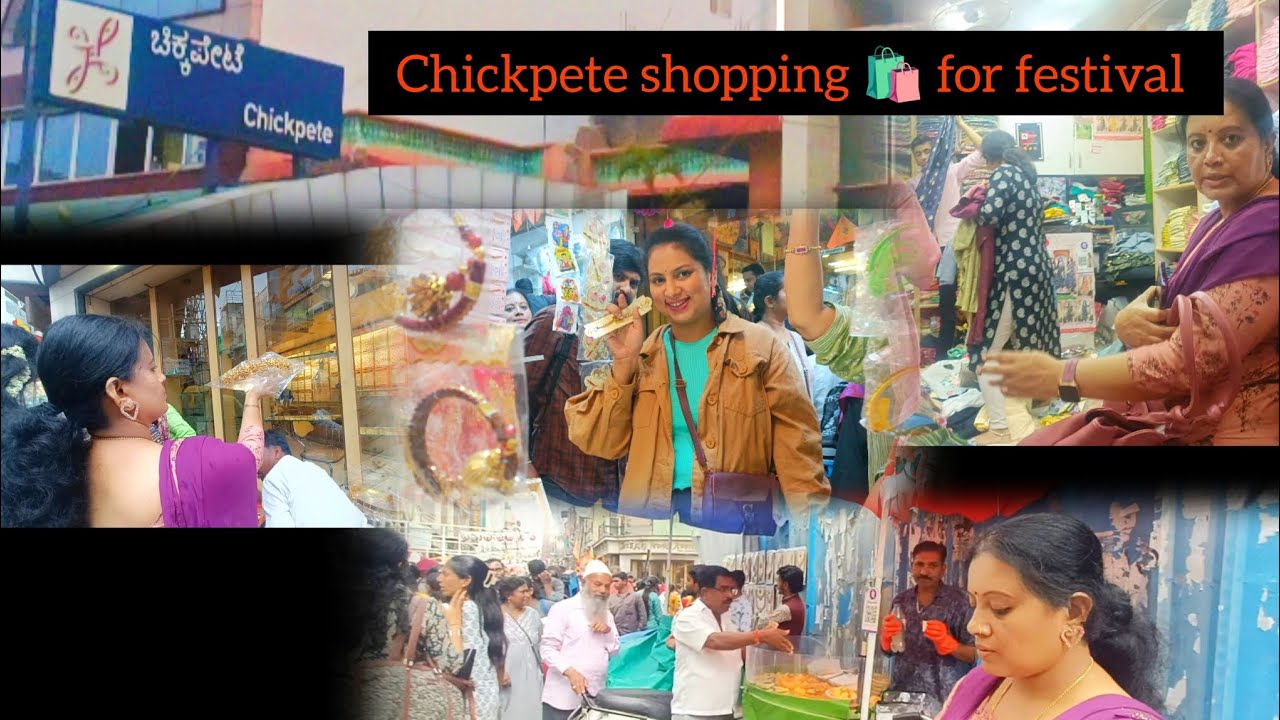 Chickpete shopping for festival - YouTube