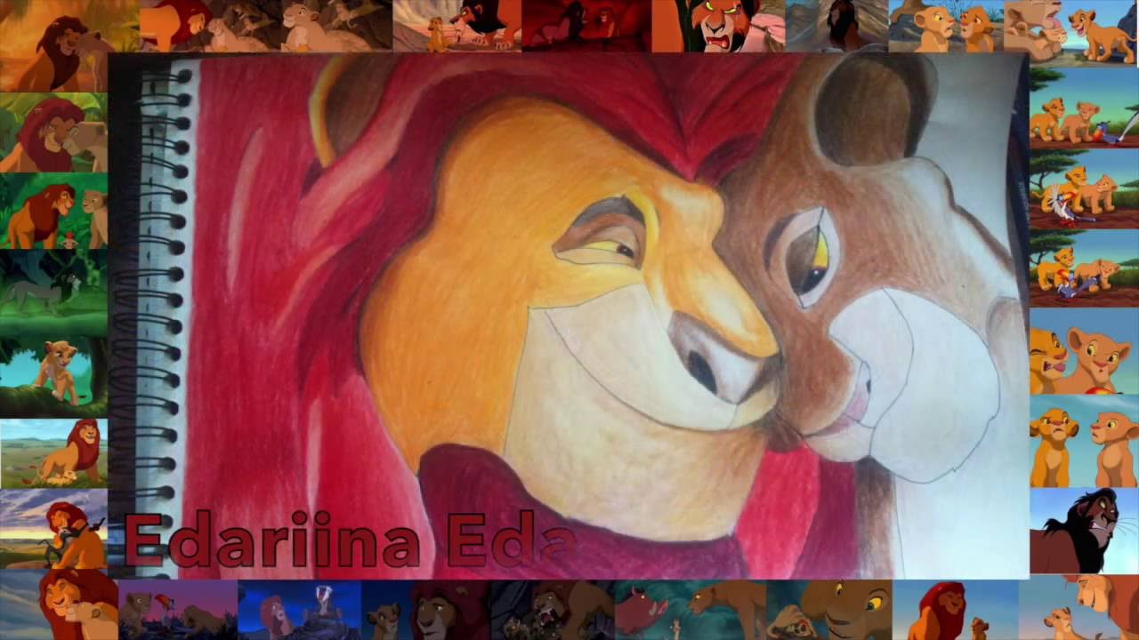 HOW TO DRAW- SARABI Y MUFASA - DIBUJO - PASO A PASO - YouTube