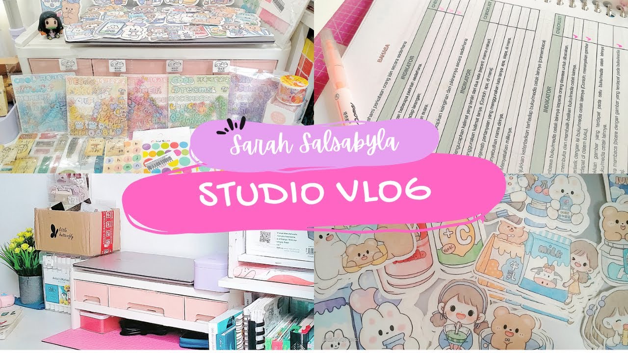 Studio Vlog 001 || 🧸Aesthetic Haul🐣Baby Milestone Check🍒Kawaii Stickers ...