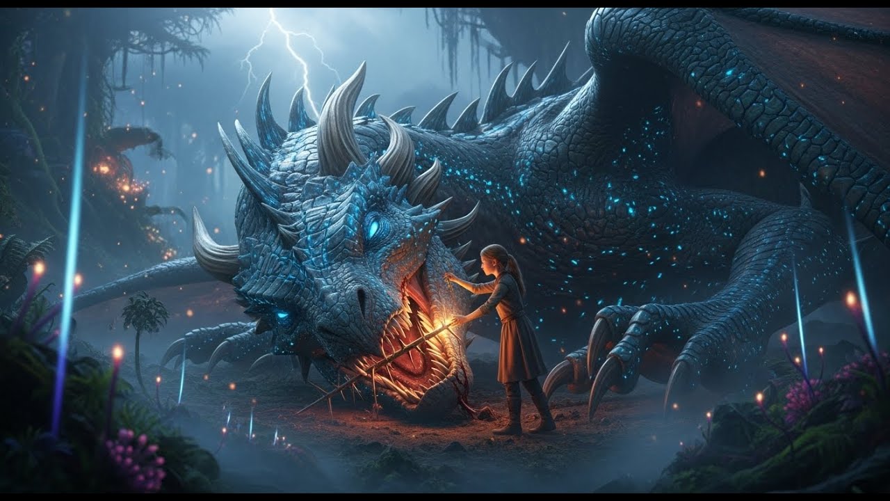 Wounded and Scared, the Alien Dragon Had a Thorn in Its Mouth Until a ...