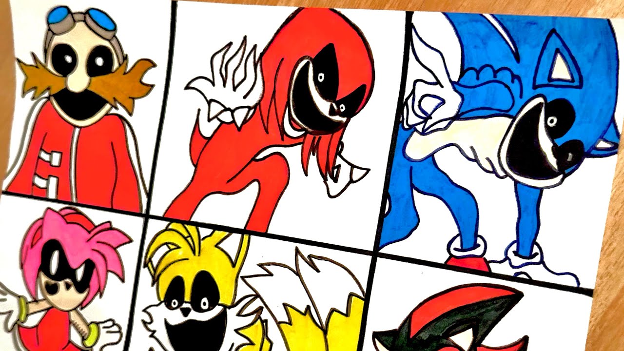 Drawing Sonic The Hedgehog x Monsters Smiling Critters! - YouTube