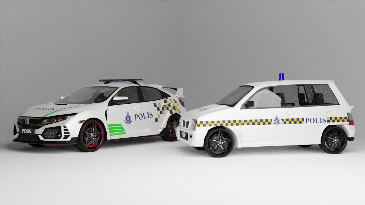 Royal Malaysian Police (PDRM) 3D Simulation with Blender (Eevee) - YouTube