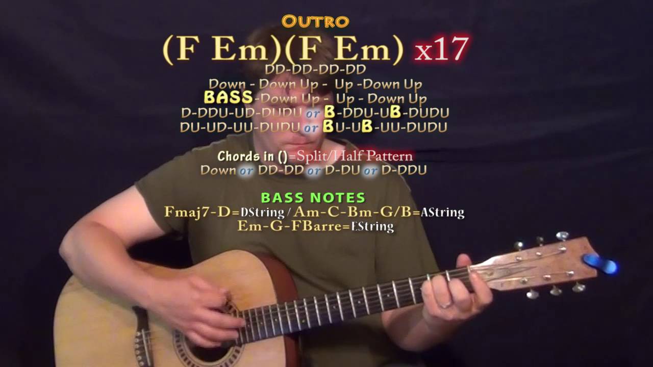 Still Here (Drake) Guitar Lesson Chord Chart - Em F - YouTube