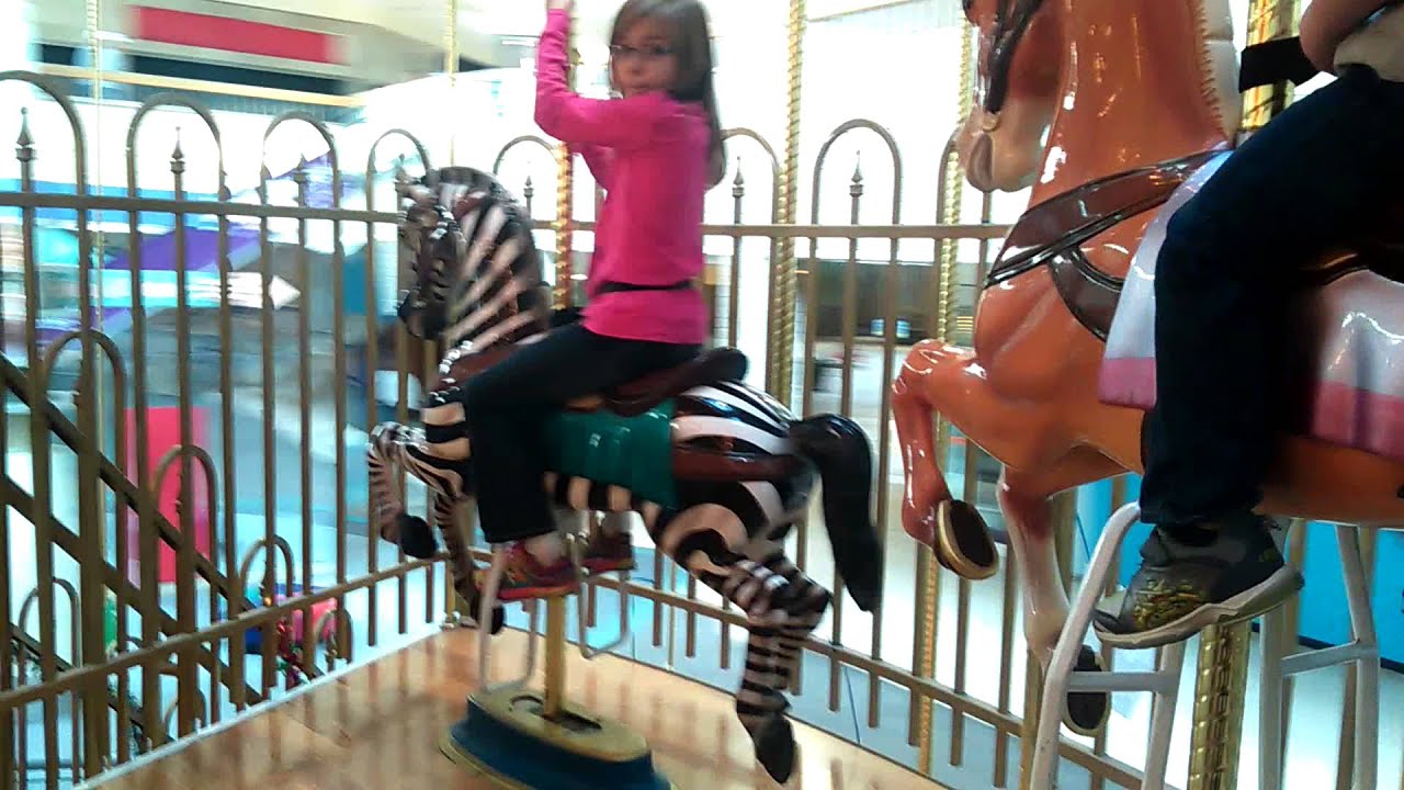 Riding the Carousel at the Century III Mall - YouTube