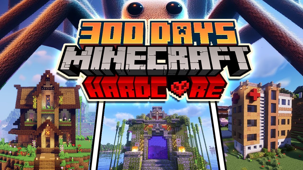 I Survived 300 DAYS in Minecraft Hardcore [ FULL MOVIE ] - YouTube