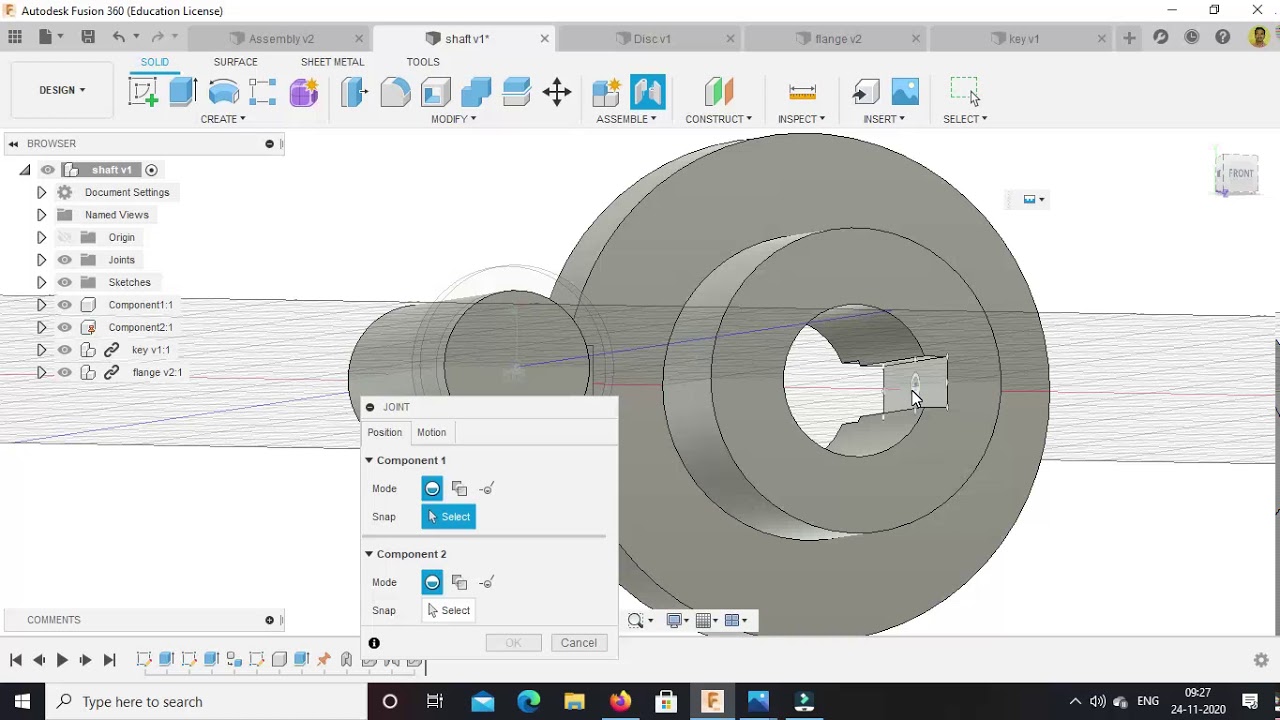 CAD Modelling - Oldham's coupling Assembly - YouTube