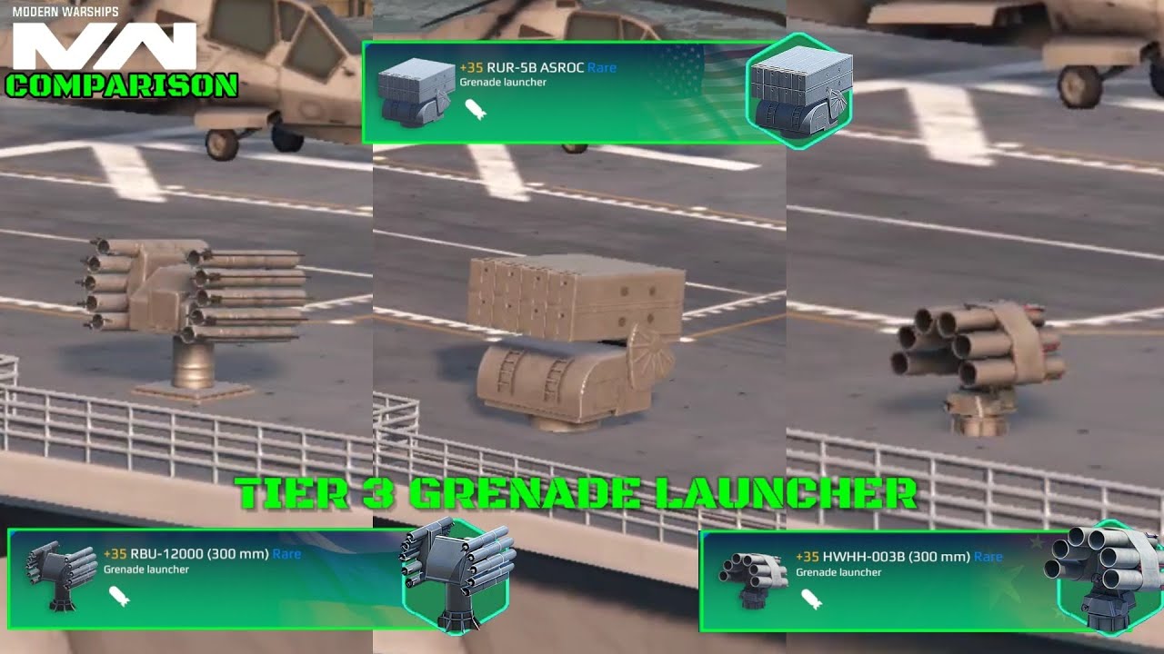 RUR-5B ASROC vs RBU-12000 (300mm) vs HWHH-003B (300mm) |GrenadeLauncher ...