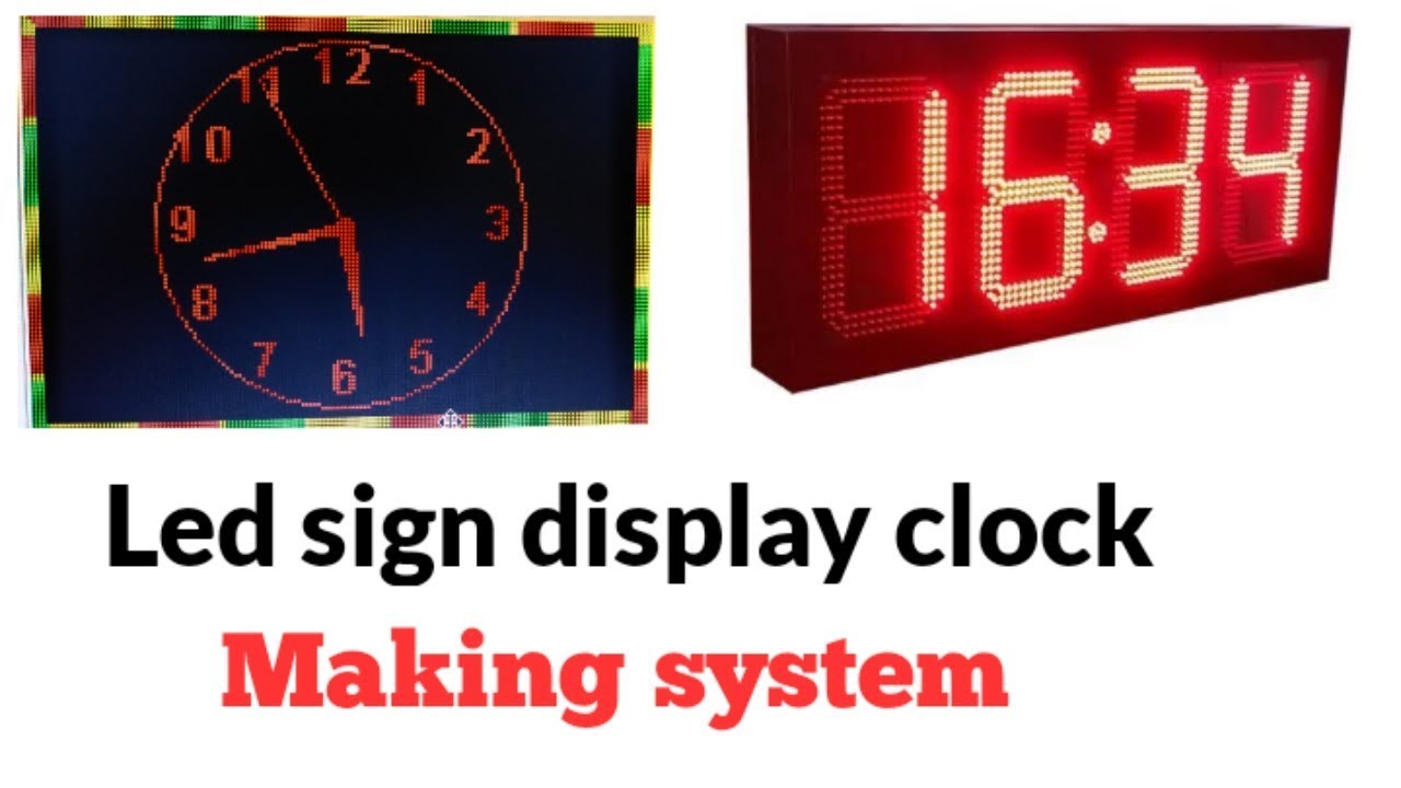 How to make a led sign watch | Led sign board clock making bangla ...