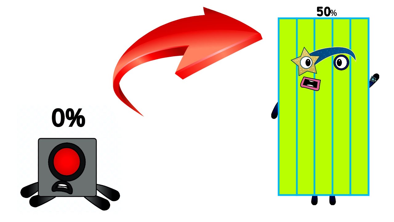 Numberblocks band but BatteryBlocks Band 1 to 50 - YouTube