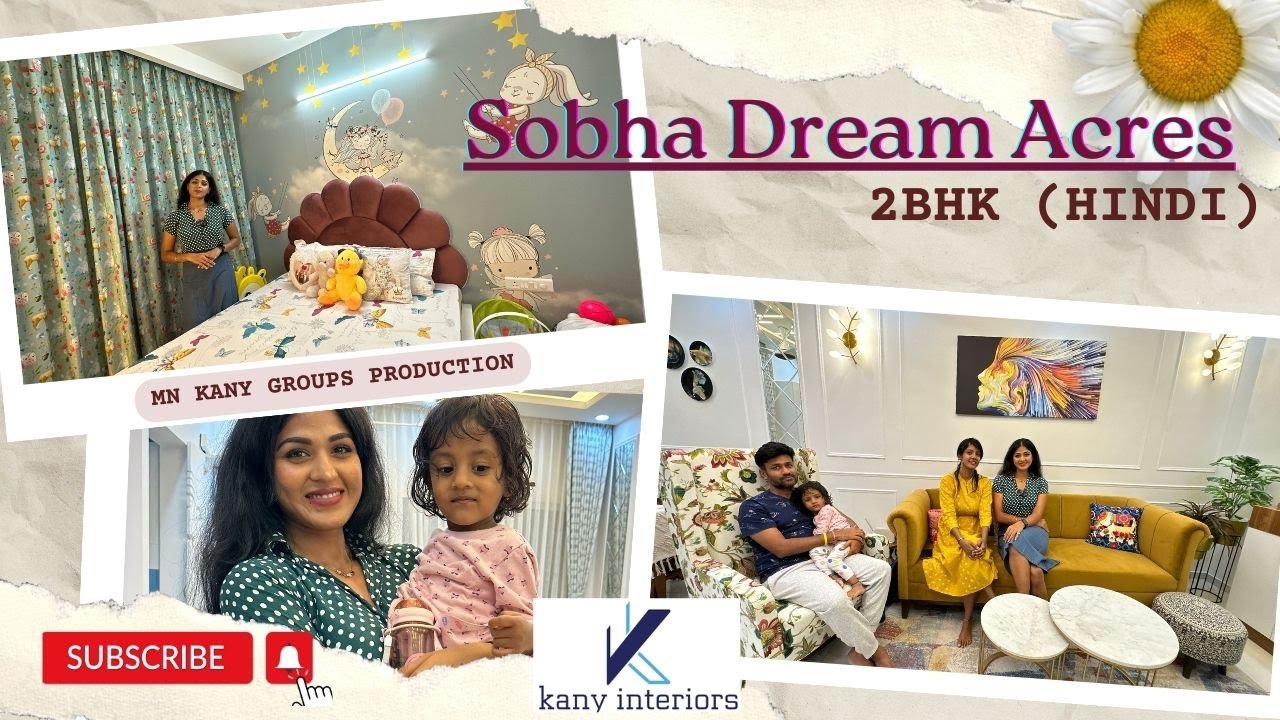 Sobha Dream Acres | Kany interiors | Swati Patil |2bhk Home tour | Home tour in Hindi | - YouTube