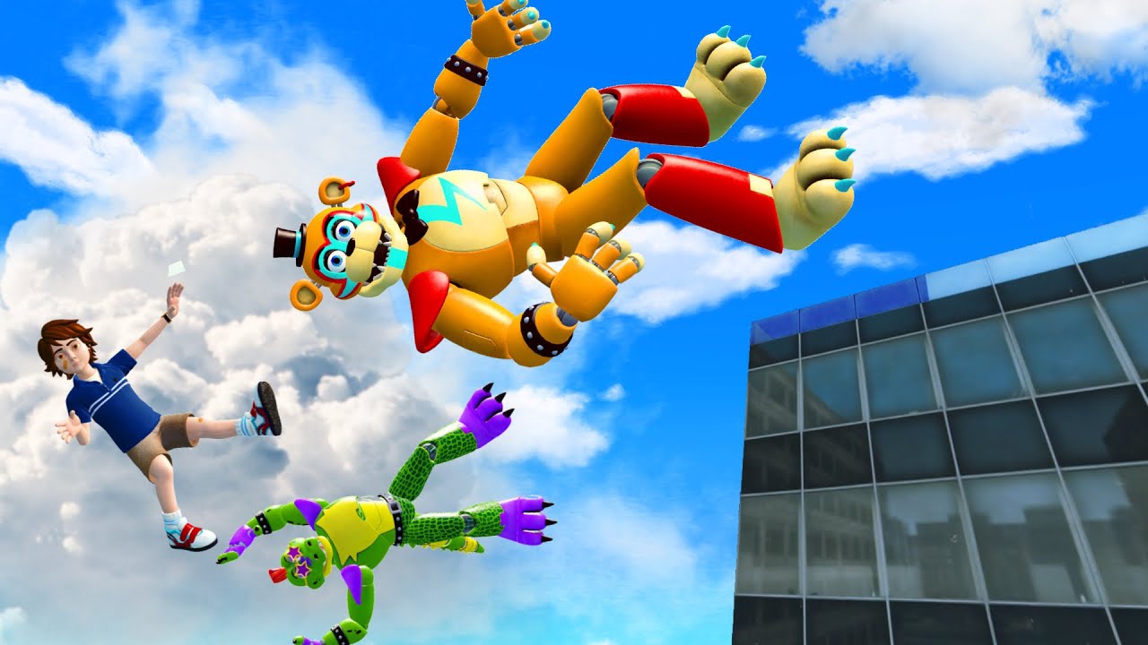 FNAF Security Breach: Epic Ragdolls Fall/Fails [GMOD] Part. 34 - YouTube