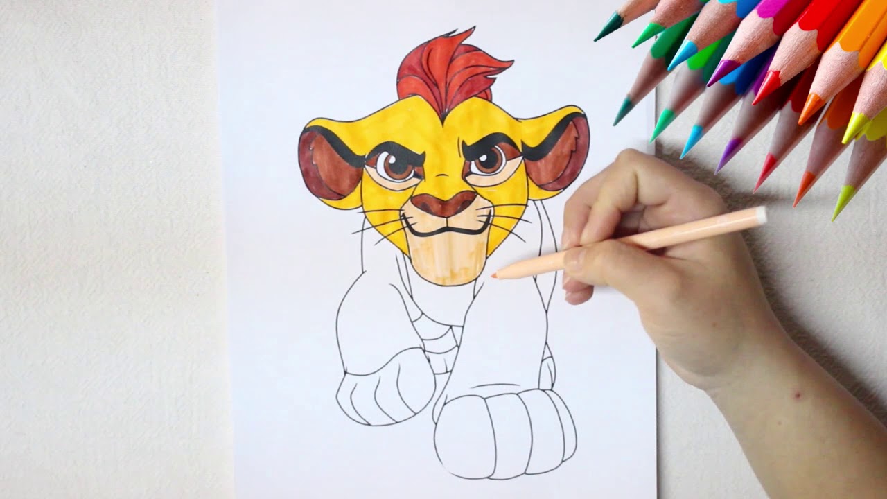 Coloring KION Drawing from THE LION GUARD - Fun Sketch with #BoomToons ...
