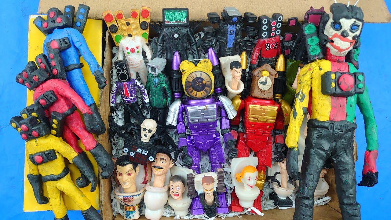 DIY Unboxing Team speaker man vs clock man team | skibidi toilet astro ...