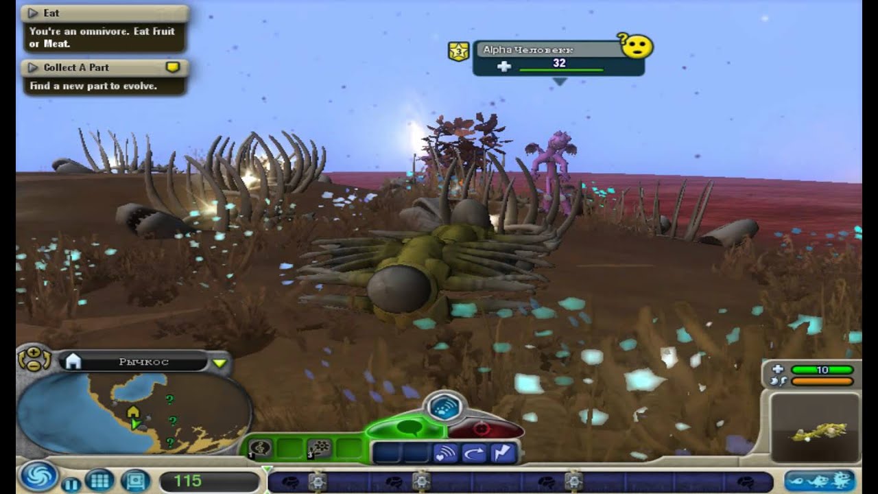 Spore 1 серия 2 часть Скелетон мод - YouTube