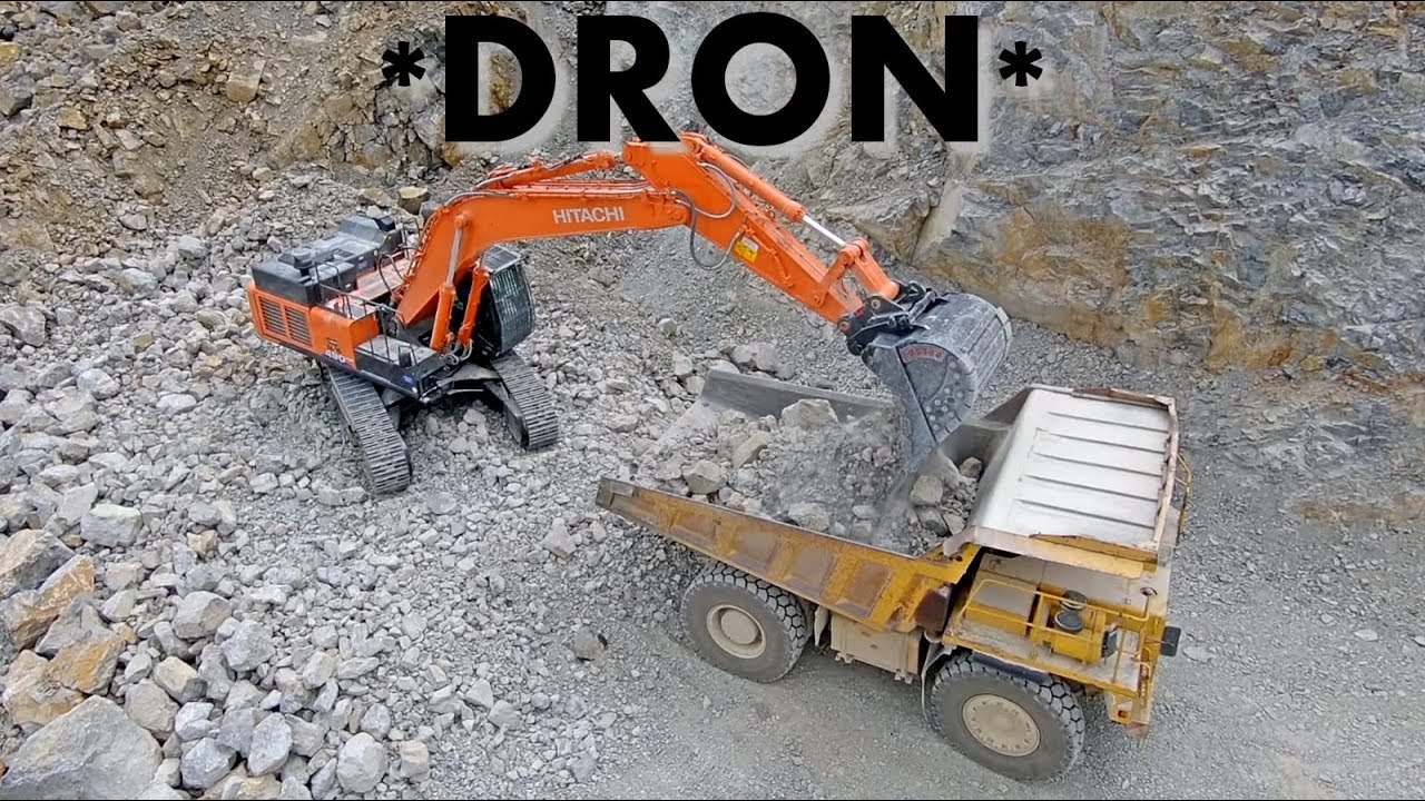 *Holbra DRON* Hitachi Zaxis 490 - YouTube