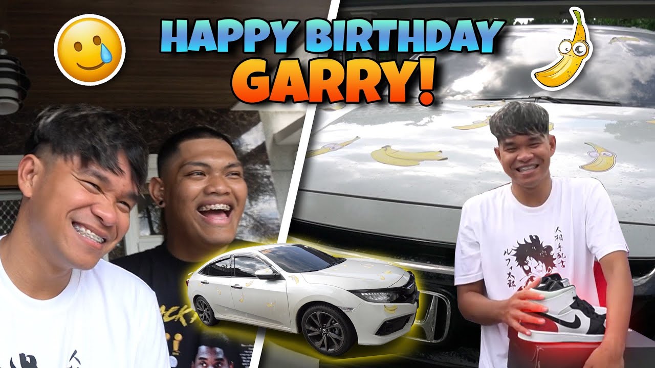 SAGING STICKER PRANK SA BAGONG KOTSE NI GARRY! - YouTube