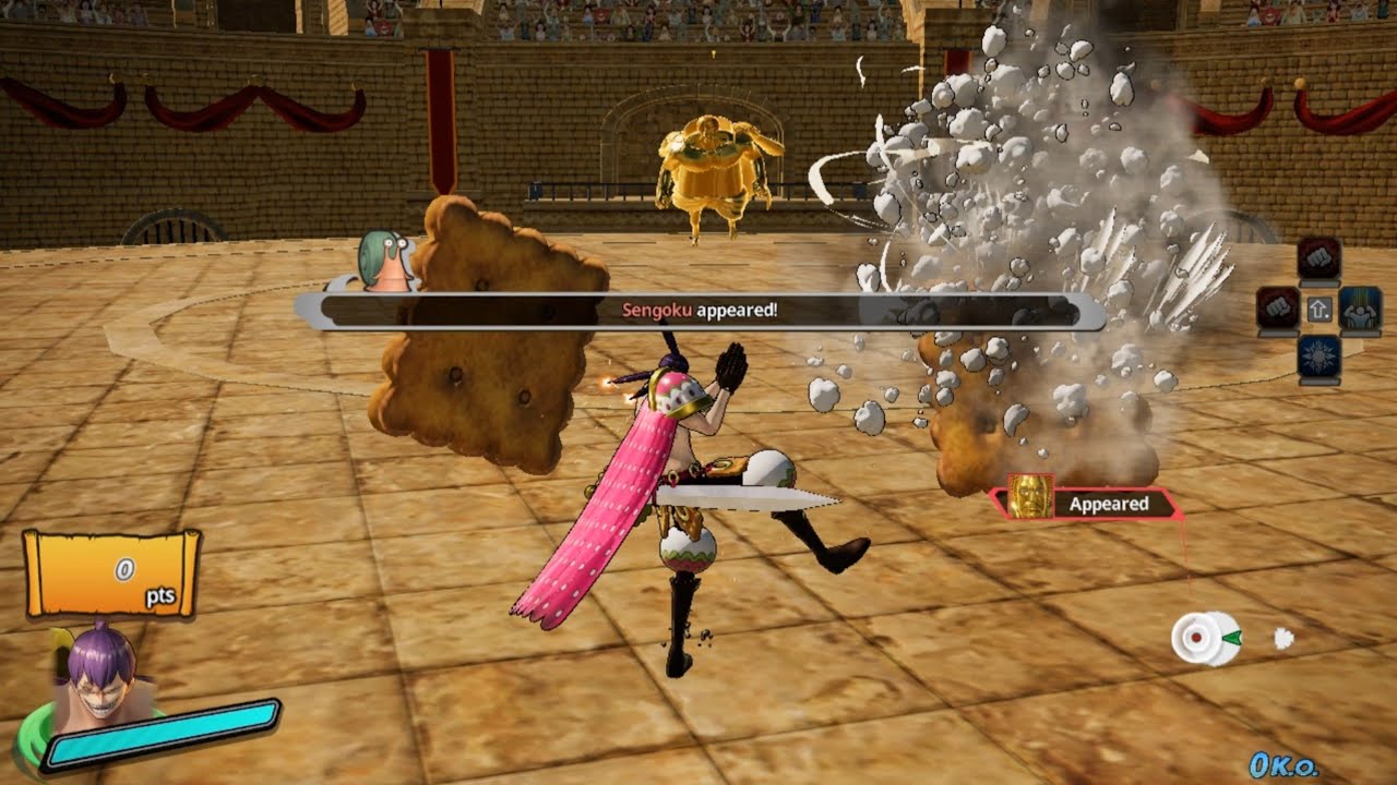 One Piece Pirate Warriors 4 | Charlotte Cracker vs Sengoku - Amazing ...