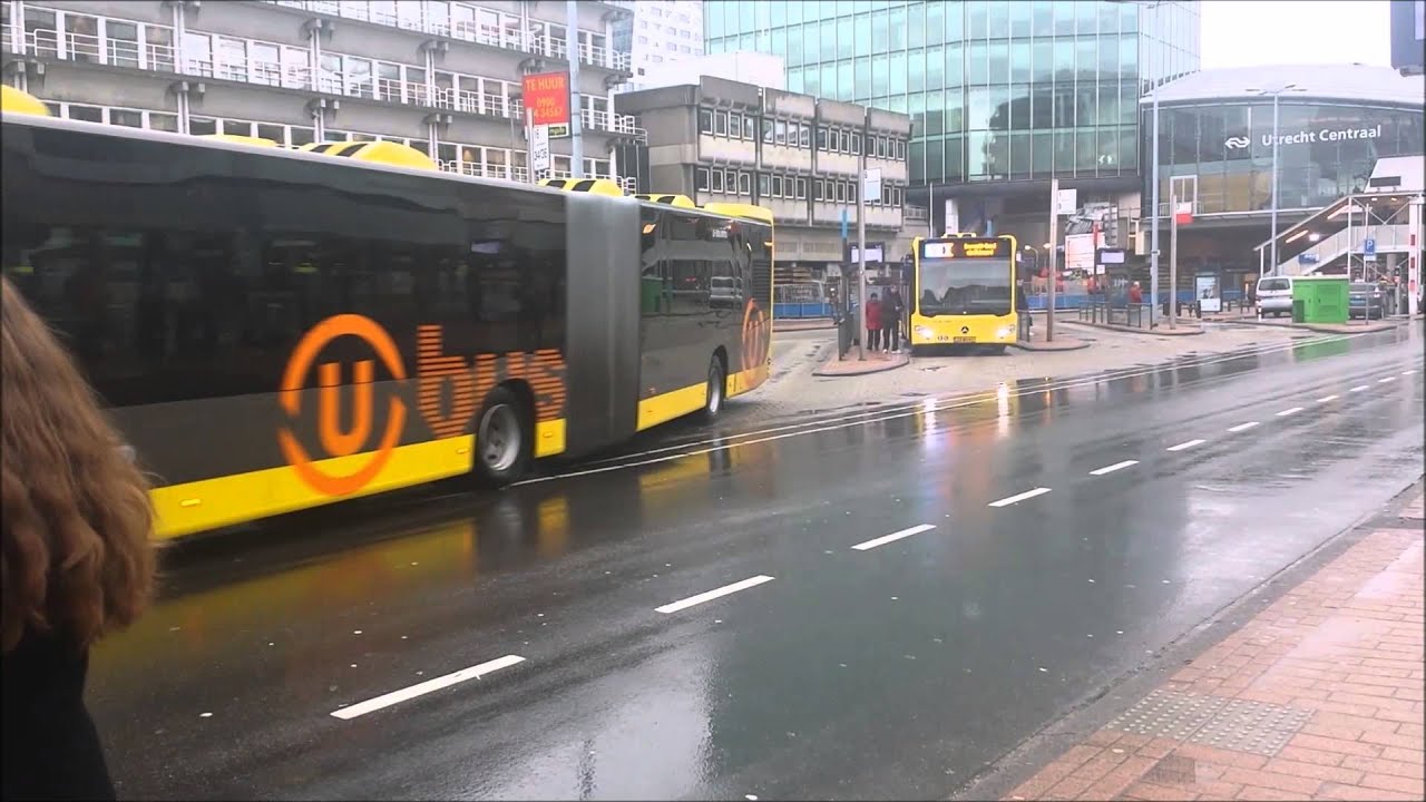 Bussen op station Utrecht Centraal (29-1-2015) - YouTube