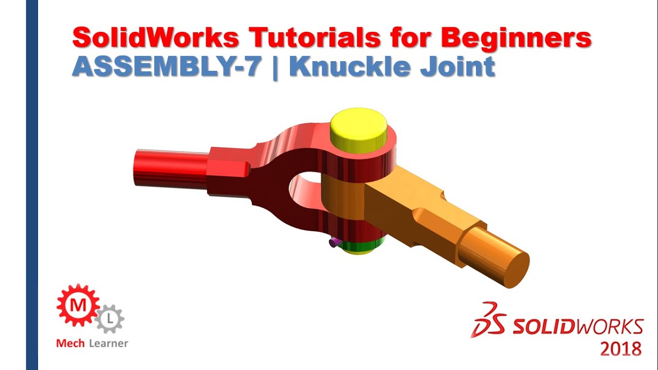 Solidworks Tutorials Assembly 7 Knuckle Joint Youtube
