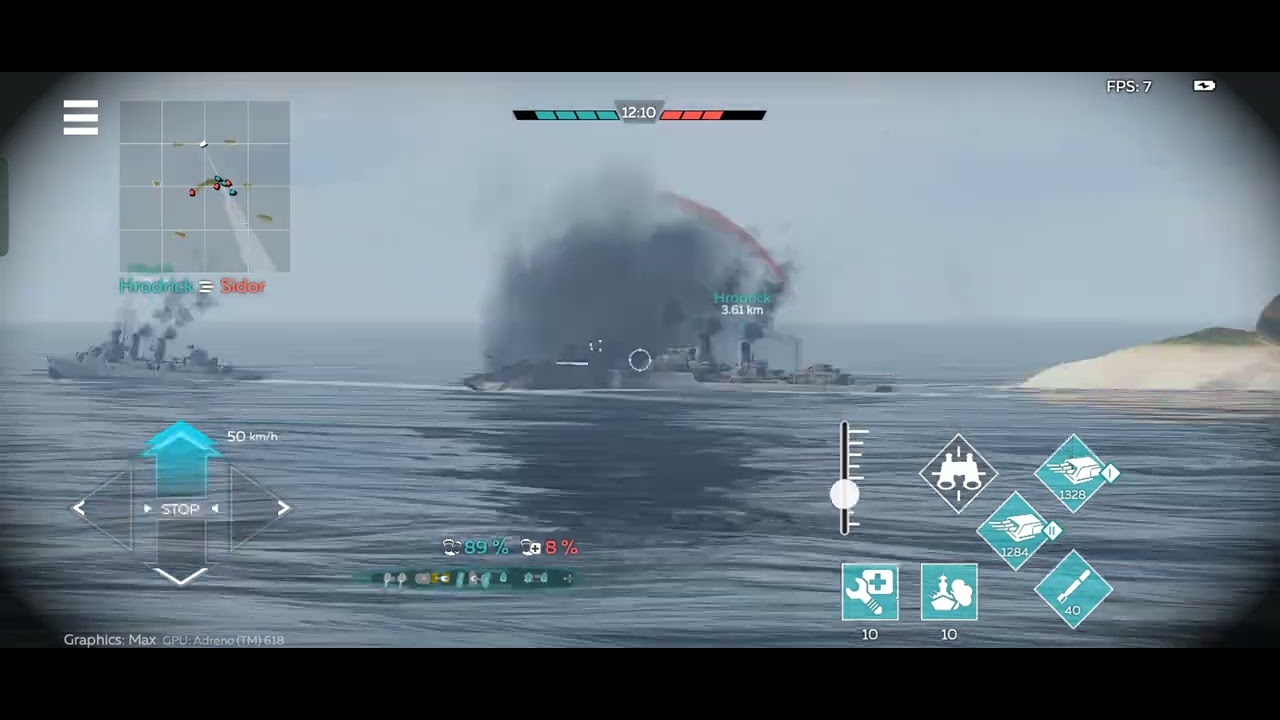 WAR THUNDER MOBILE - Ship Battle - YouTube