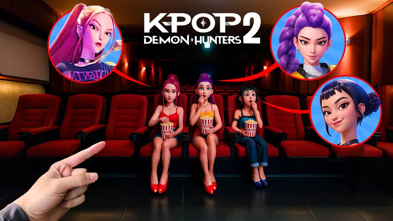 I CAUGHT KPOP DEMON HUNTERS AT A MOVIE NIGHT IN REAL LIFE!! (KPOP DEMON ...