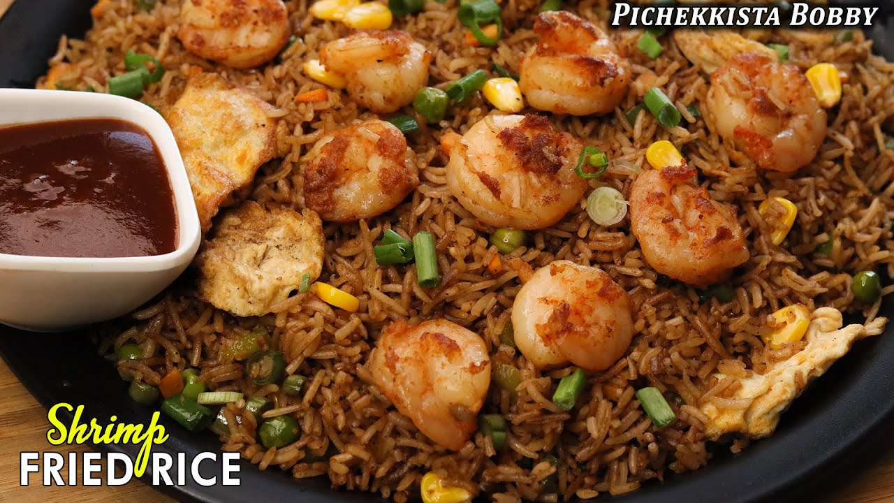 Very Simple Easy & Tasty Bobby style Shrimp Fried Rice Recipe | Egg ...