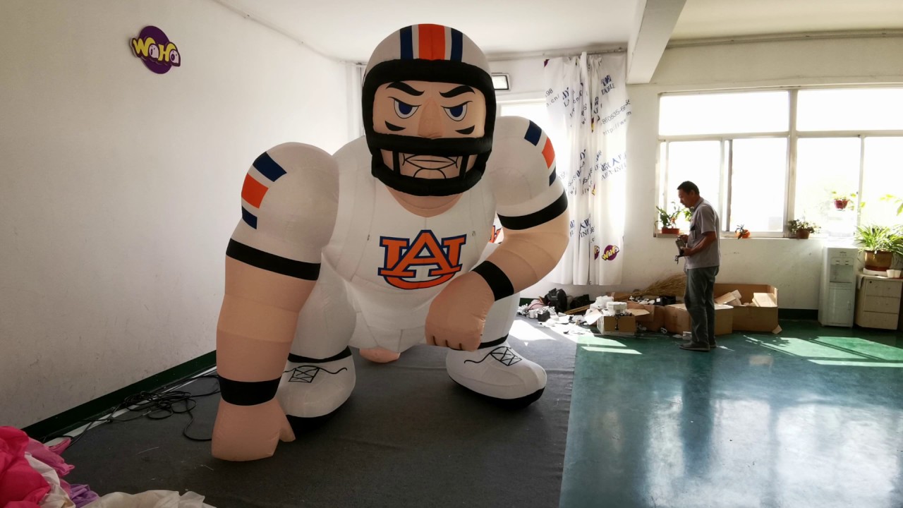 2.5m High Inflatable Player For Football Game - YouTube