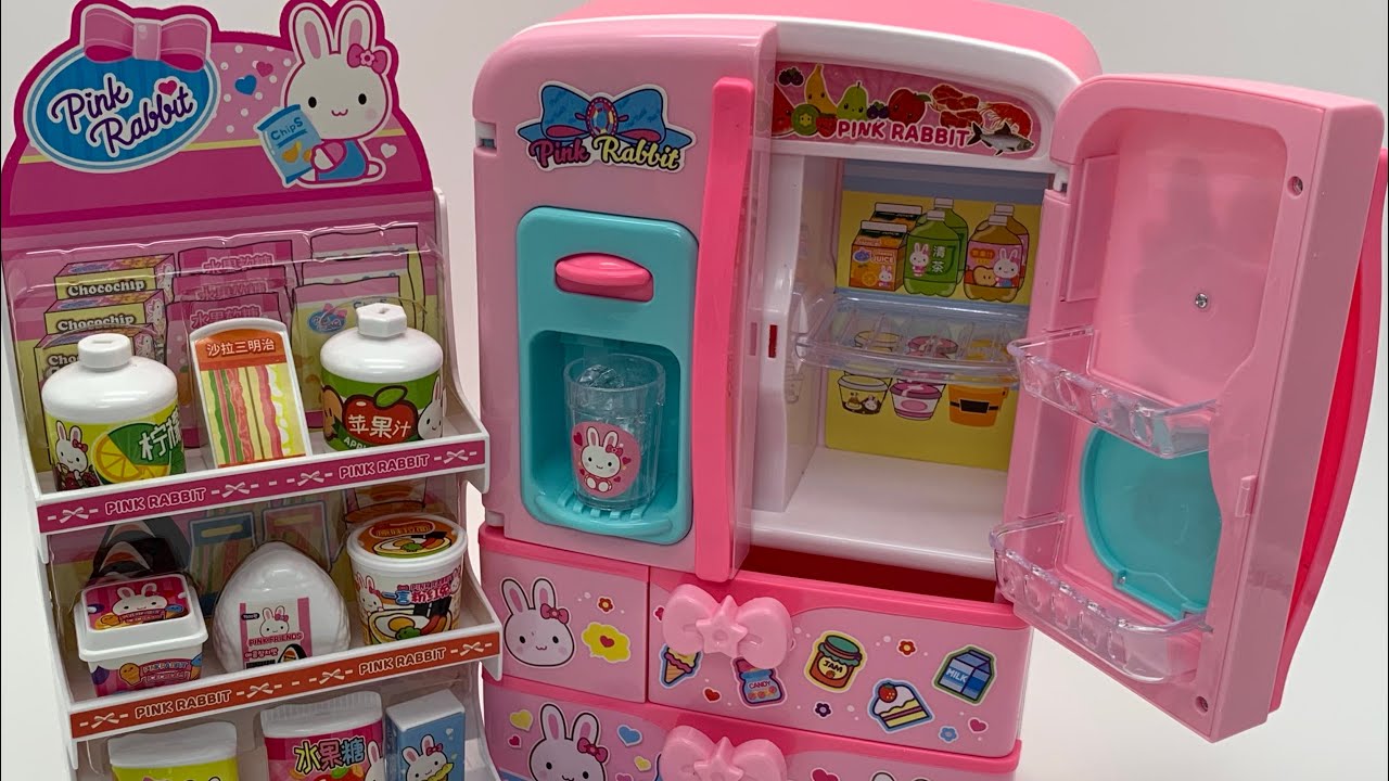 16 minutes Satisfying with Unboxing Pink Rabbit Refrigerator ASMR - YouTube
