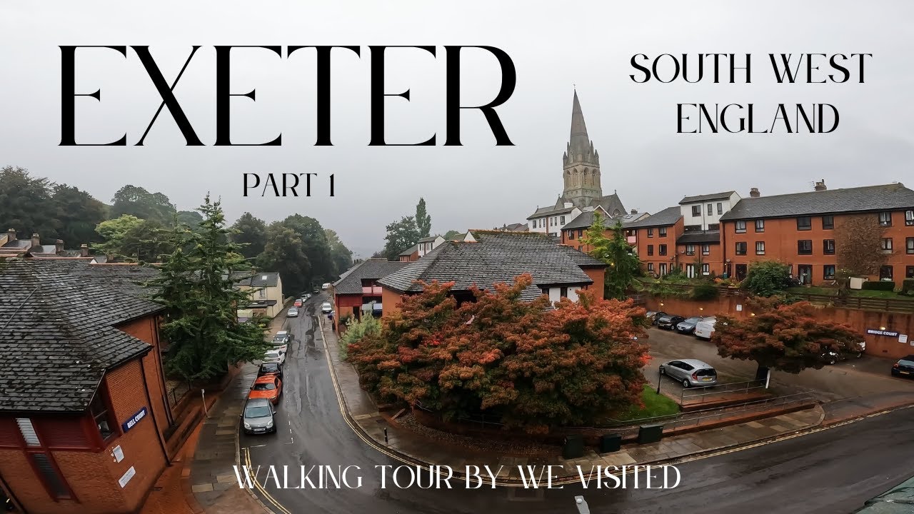 SOUTH WEST ENGLAND - EXETER MORNING WALKING TOUR RAIN ASMR - YouTube