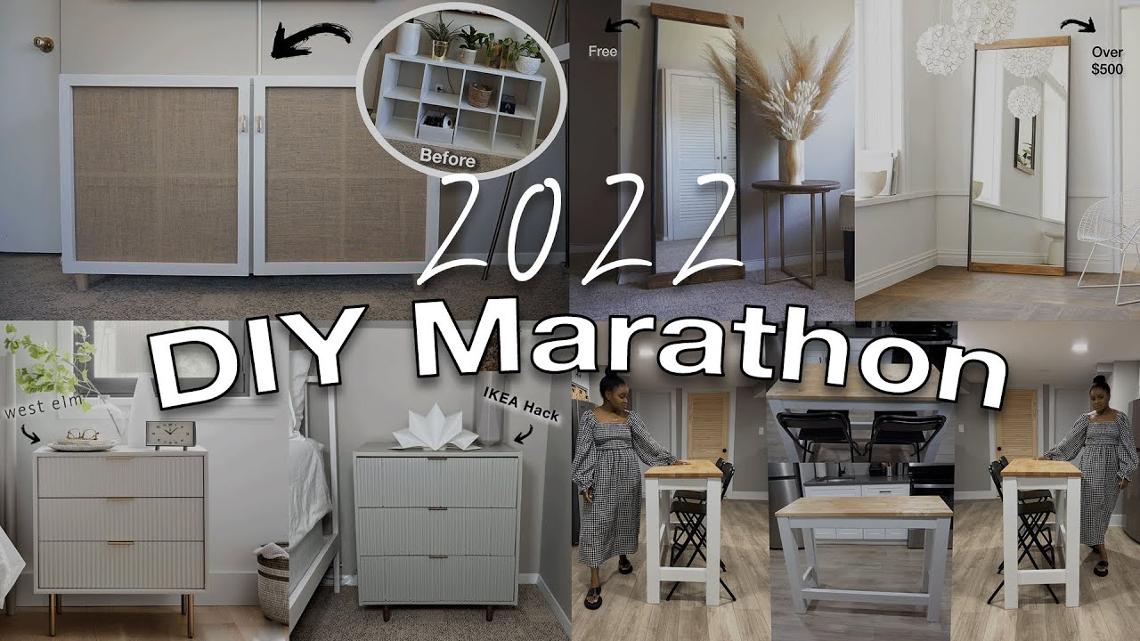2022 DIY Marathon | IKEA Hacks | West Elm Dupe | Kallax Hack | DIY ...