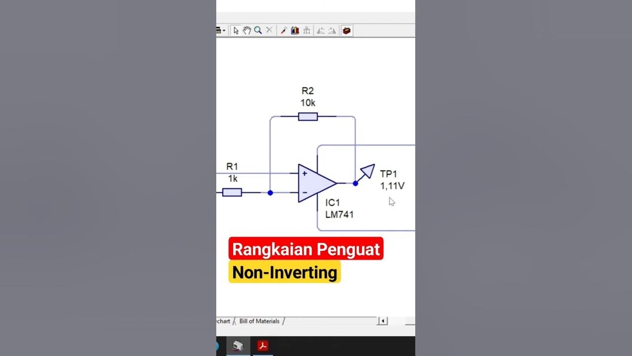 Rangkaian Penguat Non Inverting Youtube