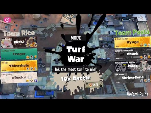 Splatoon 3 - Starch Splatfest - Open 10x Battle - Um'ami Ruins - Team ...