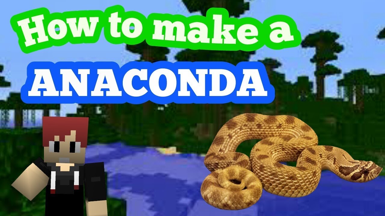 How to make a ANACONDA in Minecraft 1.2 Beta No Mods No Addons - YouTube