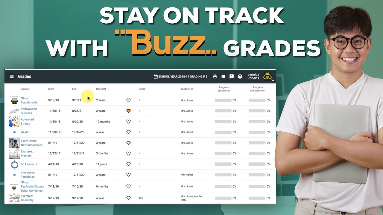 Discover the Buzz Gradebook: All Your Scores at Your Fingertips! - YouTube