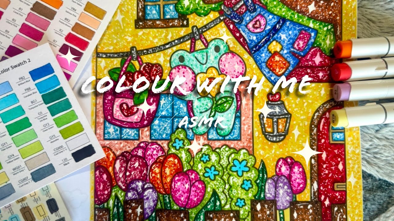 Colour With Me (ASMR) | Froggy Days by The Cool Kitsch Club #2 | Ohuhu ...