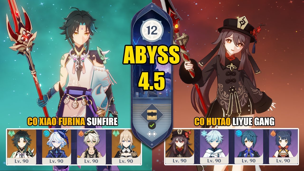 C0 Xiao Furina Sunfire & C0 Hu Tao Liyue Team / Liyue Gang | Spiral ...